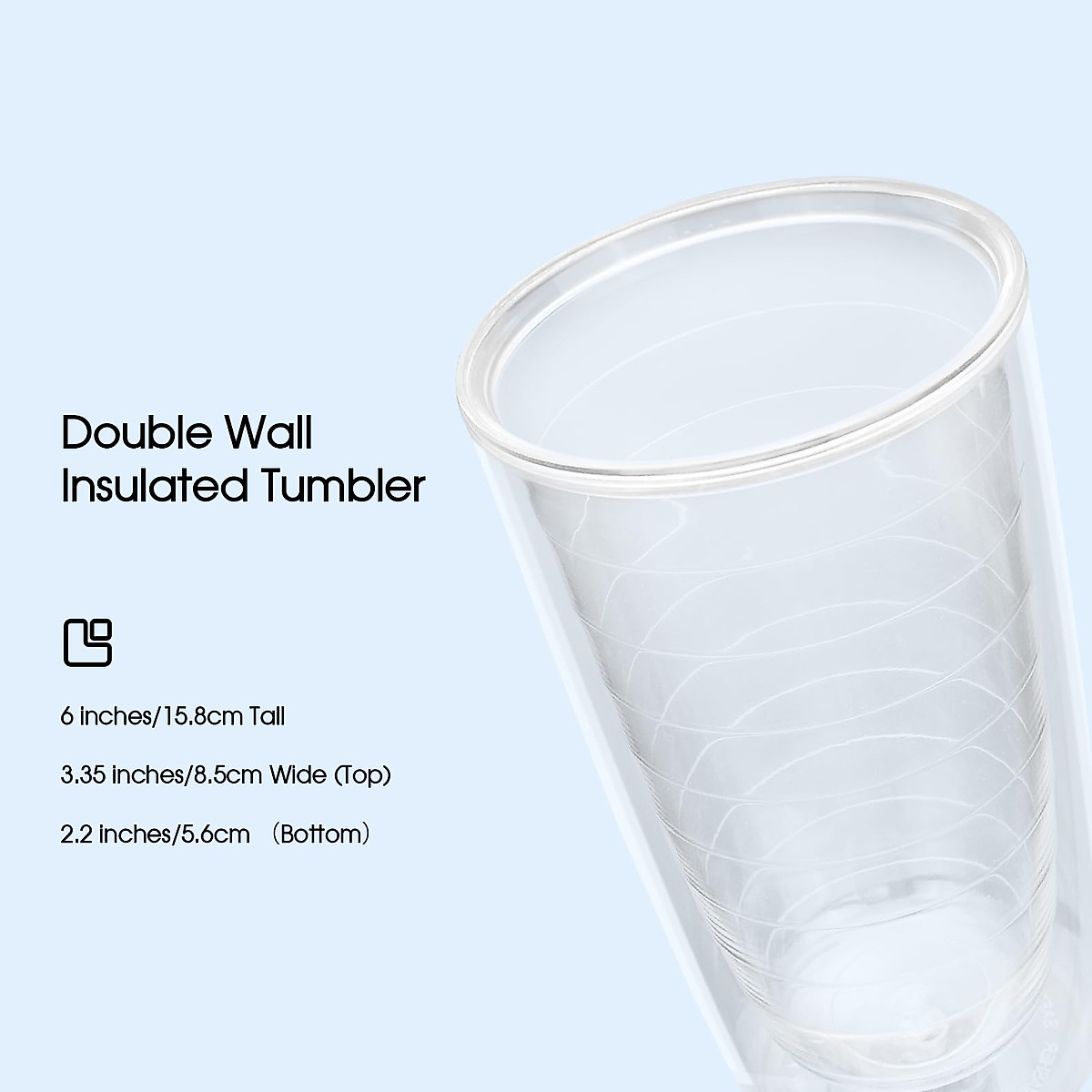 EASYXQ Mahjong Game Double Wall Insulated Tumbler Travel Cup, 16oz Reusable Plastic Mug with Lid Keeps Drinks Cold & Hot, BPA Free, Perfect for Parties, Birthday, Clear