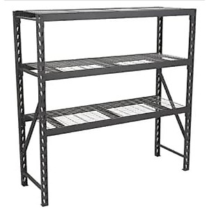 Ironton Industrial Steel Shelving - 72in.W x 24in.D x 72in.H, 3 Shelves