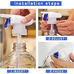 Drink Dispenser for Fridge Gallon - Kids tap automatic dispenser, milk pump for gallon,milk dispenser,Easy to Use Drink Dispenser, for Drinks, Juice, and Beverages - Prevent Overflowinge 2 pack