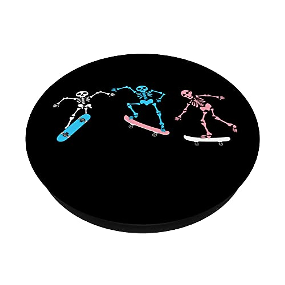 Trans Transgender LGBTQ Gay Pride Skeleton Skateboarding PopSockets Swappable PopGrip