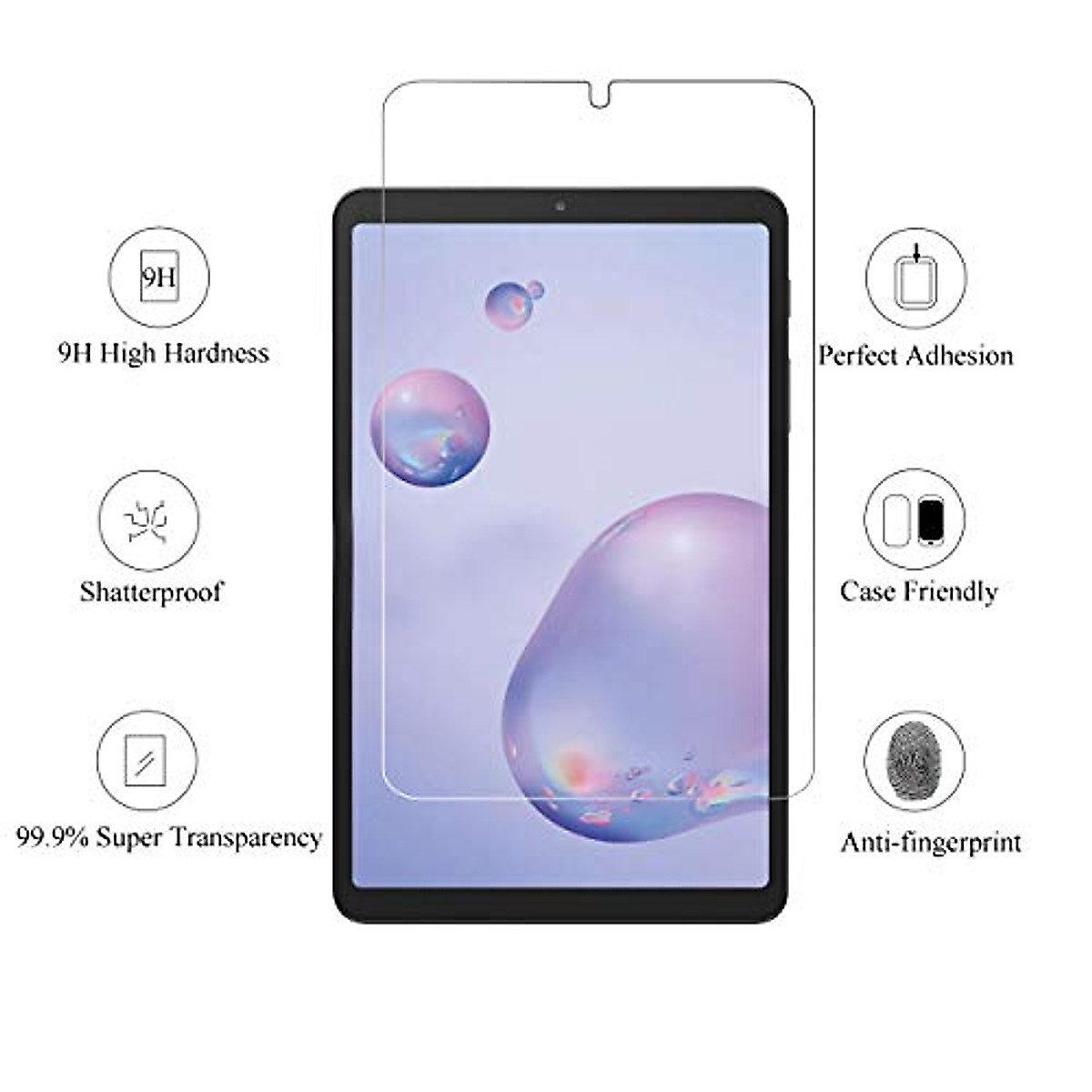 Ailun Screen Protector for Galaxy Tab A 8.4 inch 2020 Release 2Pack Tempered Glass 9H Hardness 2.5D Edge Ultra Clear Anti Scratch Case Friendly