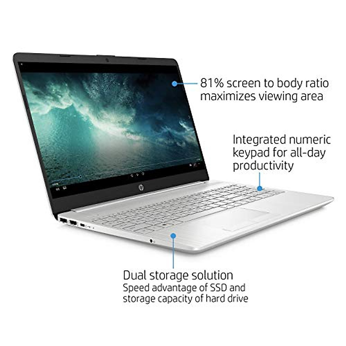 2021 HP Flagship 15.6” HD Laptop Computer, AMD Ryzen 3 3250U up to 3.5GHz (Beat Intel i5-7200U), 8GB RAM, 128GB SSD+1TB HDD, HD Webcam, Remote Work,WiFi, Bluetooth 4.2, HDMI, Win10 S, w/Marxsol Cables