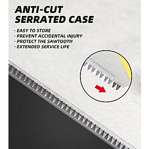 DOWELL 14 in Hand Saw - 11 TPI Fine Cuts Wood Saw Perfect for Sawing, Trimming, Gardening, Cutting Wood, Drywall, Plastic Pipes, Sharp Blade - Crosscut Saw, HY041107