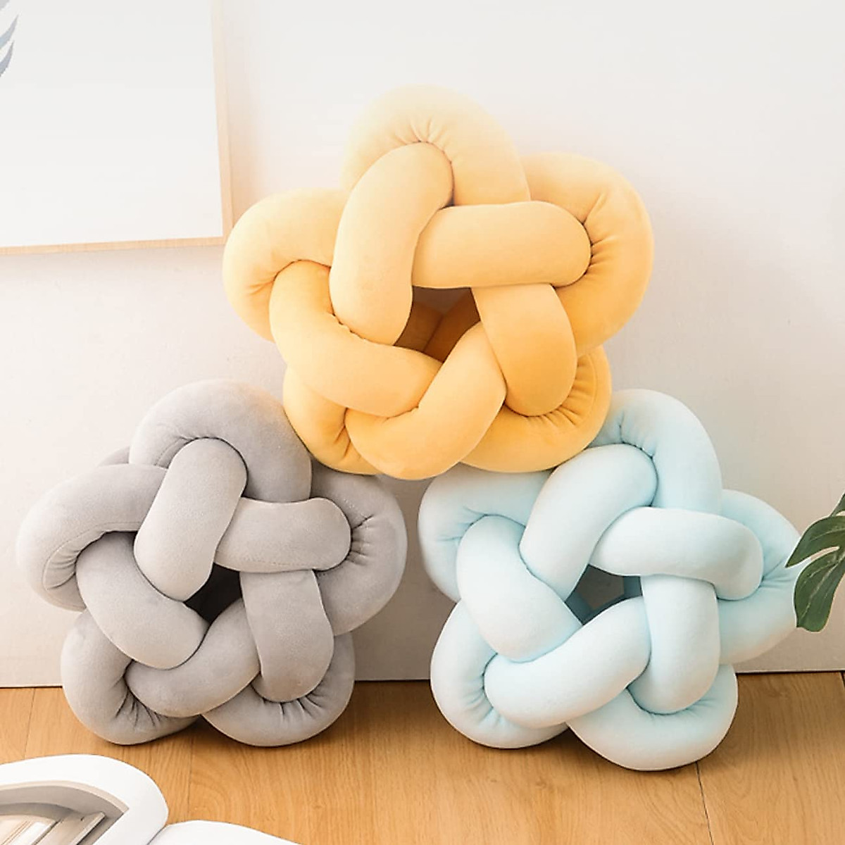 BHZ Decorative Throw Pillow Knot Pillow Christmas Star Shaped for Bedroom Soft Household Sofa Decor Pillow for House Decoration