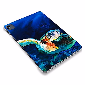 Cute Ocean Turtle Painted case Compatible with iPad Mini Air Pro 7.9 8.3 9.7 10.2 10.9 11 12.9 inch Pattern Cover New 2022 2021 Trifold Stand 3 4 5 6 7 8 9 Generation 91 (10.2" 7/8/9 gen)