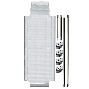 Acrimet Premium Stackable Nap Cot (Stainless Steel Tubes) (White Cot - White Feet) (1 Unit)