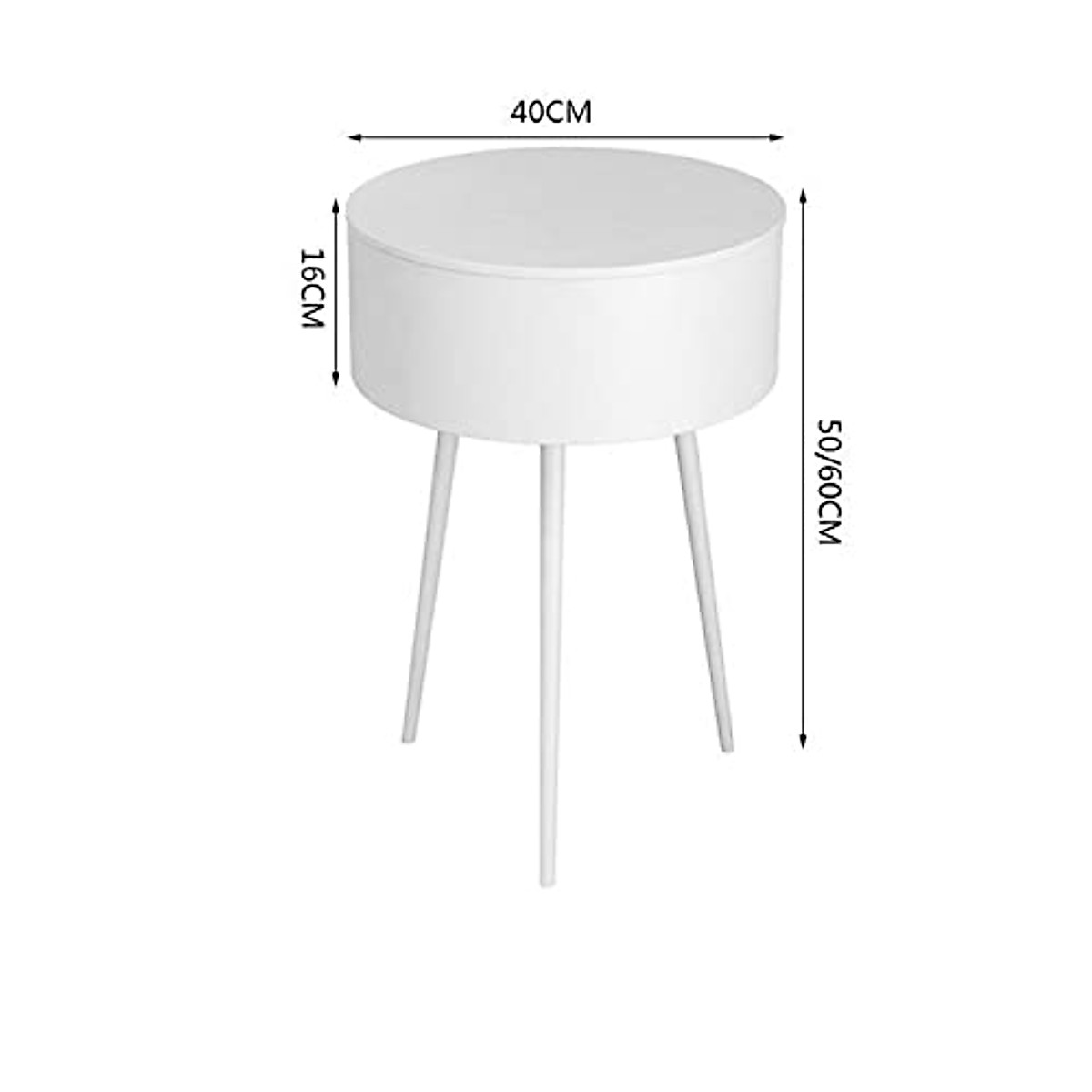 HIGOH Bedside Table Bedside Table Rack Wrought Iron Bedroom Small Bedside Table (Color : A 40X50CM)