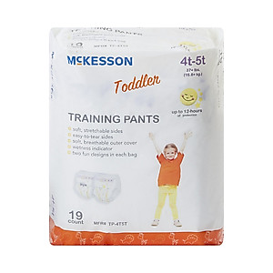 McKesson Toddler Training Pants, Size 4T to 5T (Over 37 lbs), 19 Count, 1 Pack