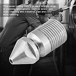 Nozzles Pressure Washer Nozzle Tip, Stainless Steel 3/8 Drain Jetter Nozzle Drain Jet Hose Nozzle Pressure Sewer Cleaning Pipe Turbo Nozzle For Garden Hose