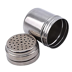 SOURBA Silver Spice Jar Seasoning Bottle Multi-Purpose Household Stainless Steel Salt Pepper Shaker for Seasonings