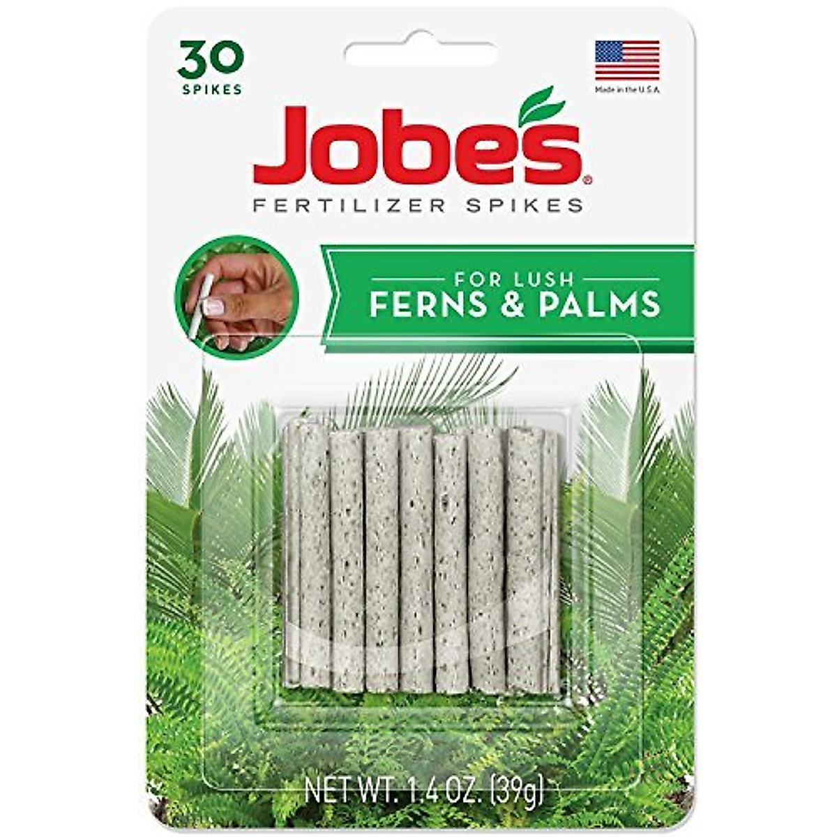 Jobe's Fern & Palm Indoor Fertilizer Food Spikes - 2 Packs of 30-Pack 5101