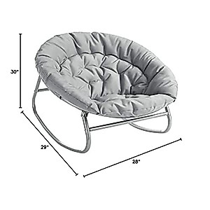Urban Shop Rocking Saucer Chair, Grey