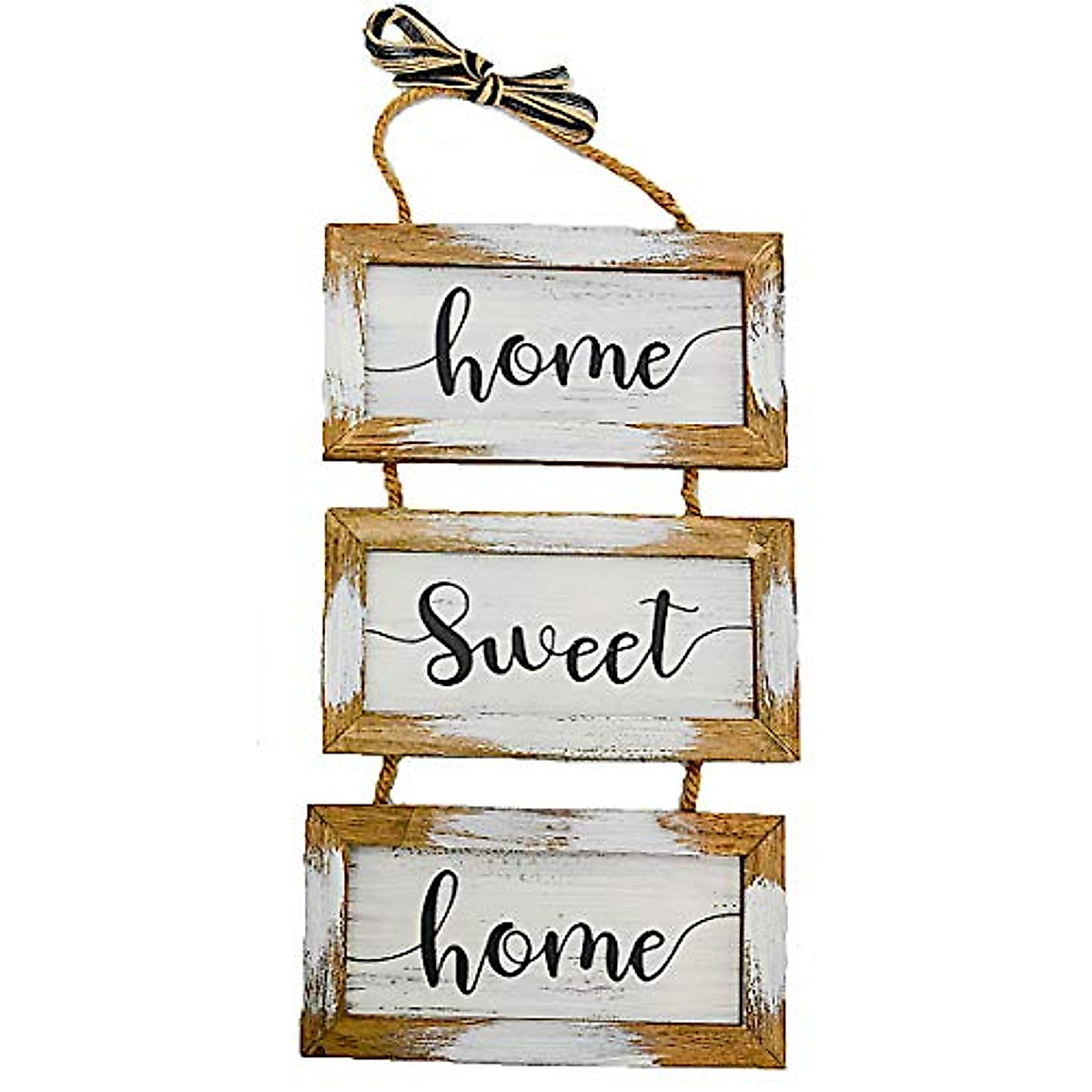 Home Sign For Wall Front Door Indoor Outdoor Country Rustic Primitive Decor Art 20" x 9" (Home Sweet Home)
