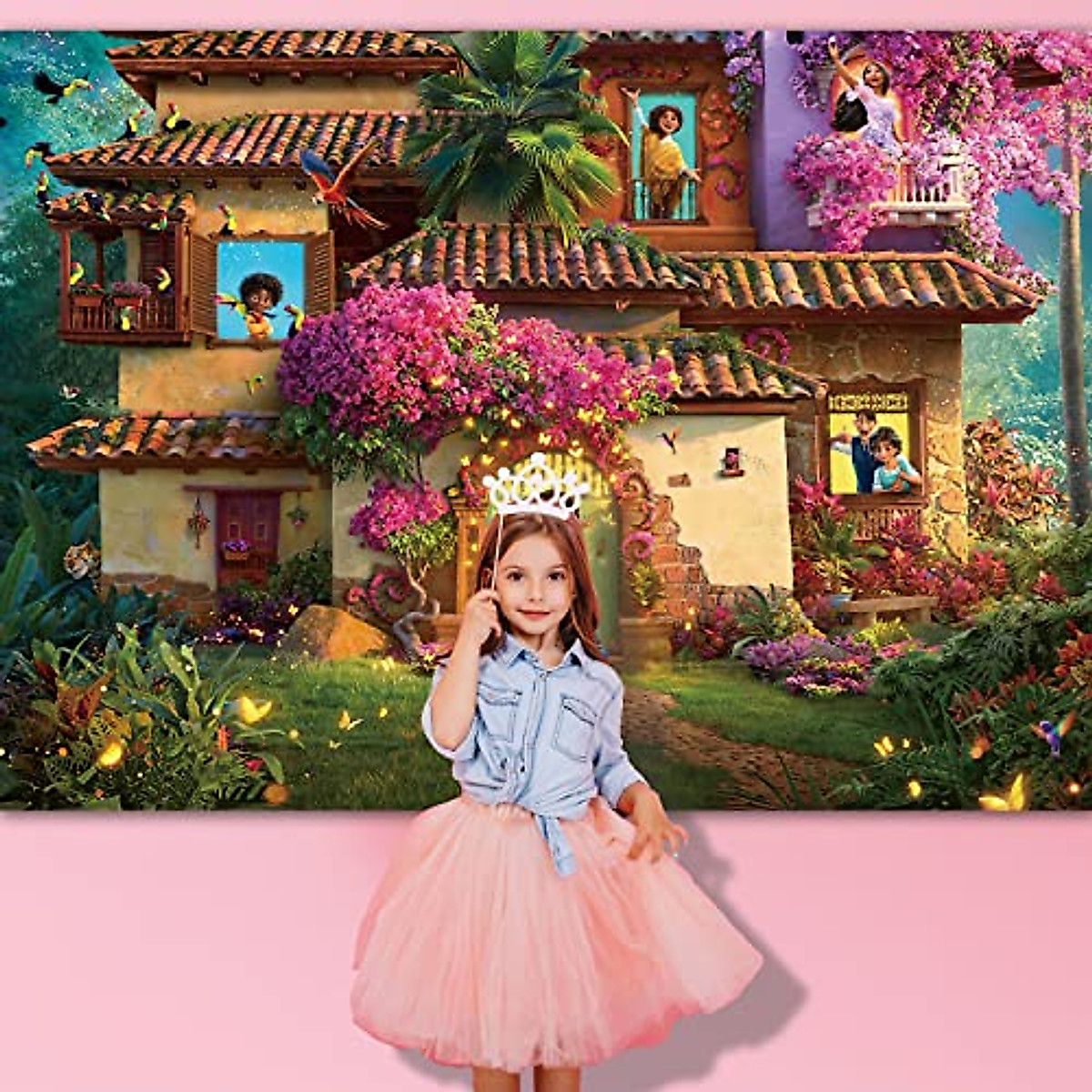 7x5FT Magic House Backdrop,Magic Movie Backdrop Magical House Background Party Decor Magic Theme Birthday Party Backdrop Supplies for Girls