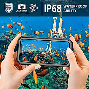 MAXCURY Waterproof Case for iPhone 13 Pro Max, Heavy Duty Shockproof Case Built in Screen Protector for Men & Women, Full Body Protection Apple Cover for 13ProMax 6.7 inch Phone (Black)