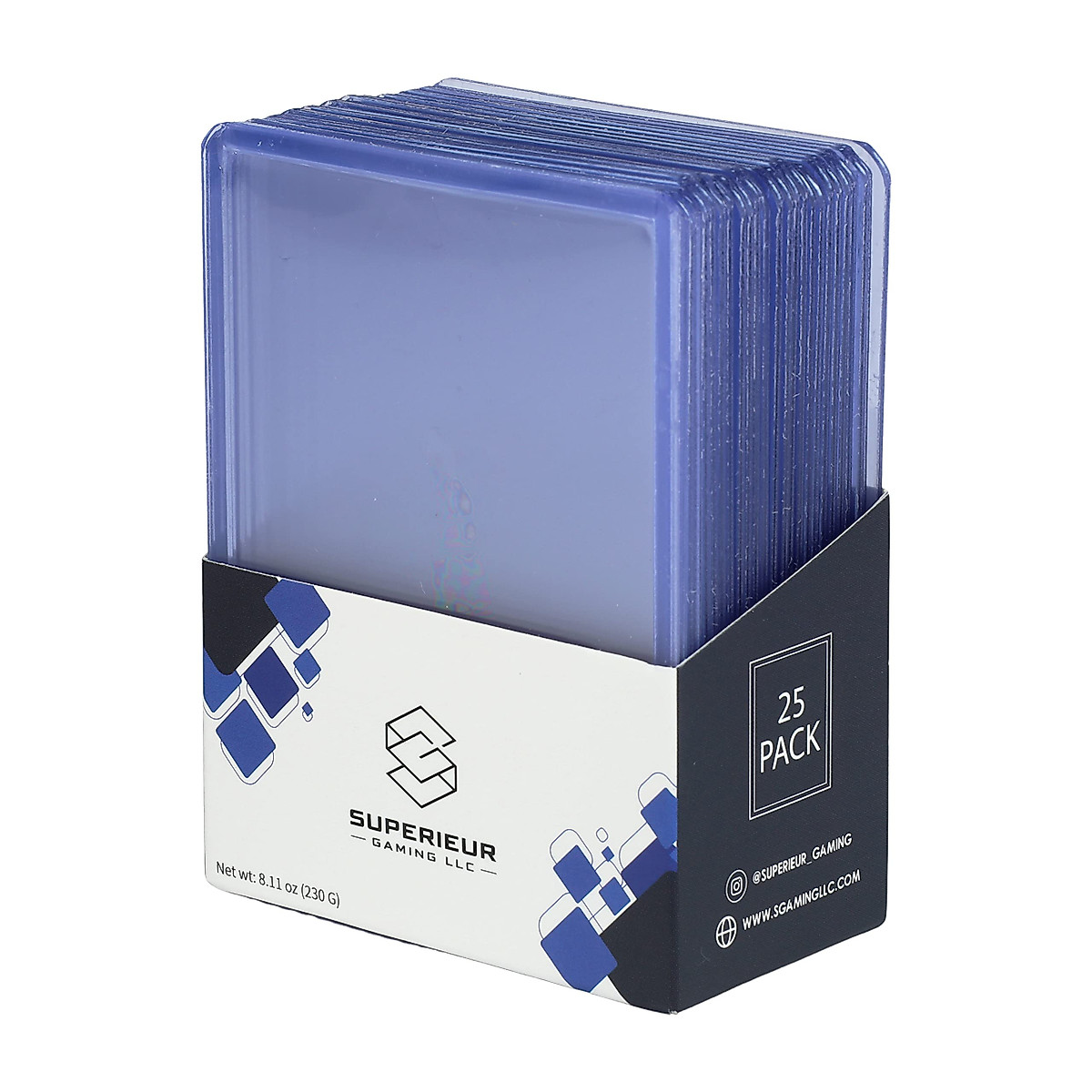 Superieur Gaming Toploader Card Protectors – 3 x 4-inch Top Loader Trading Card Holder – Card Case Holder for Trading Cards, Sports Cards – 25-Pack