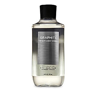 BATH AND BODY WORKS, GIFT SET GRAPHITE FOR MEN ~ BODY WASH ~ BODY CREAM AND DEODORIZING BODY SPRAY- FULL SIZE
