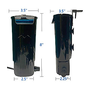 K1-Store Turtle Filter Aquarium Filter Low Water Level Internal Filter Waterfall Flow Aquarium Pump for Turtle Tank Fish Tank Reptiles Shrimp Frog Crab Tank Amphibian Tank(Filter 2020)