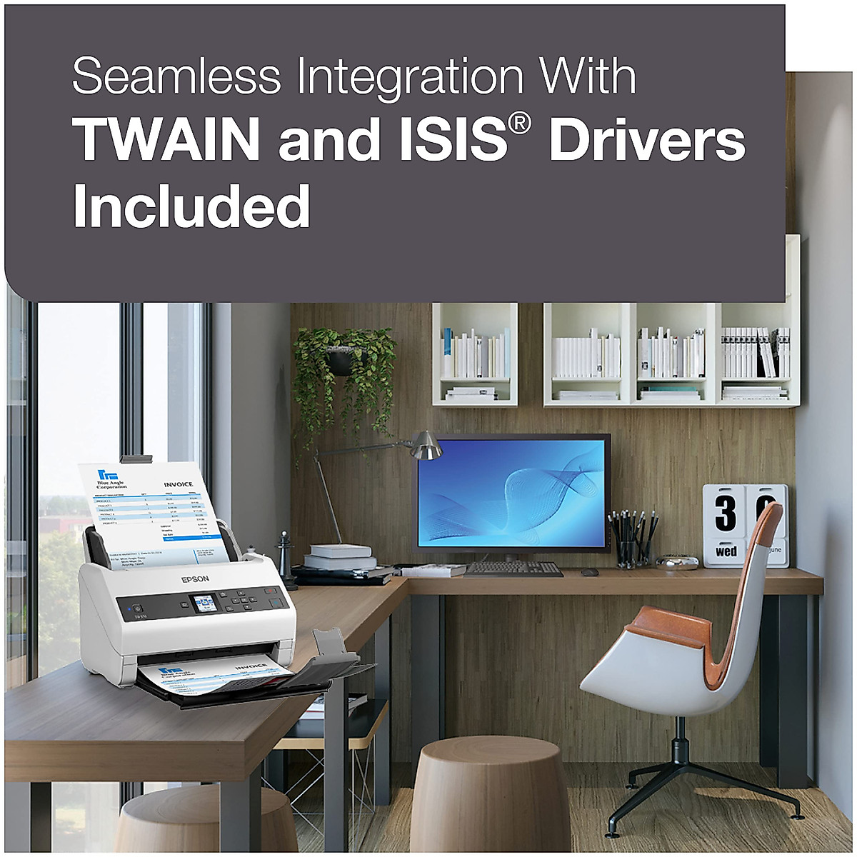 Epson Workforce DS-970 Sheetfed Scanner - 600 dpi Optical,White