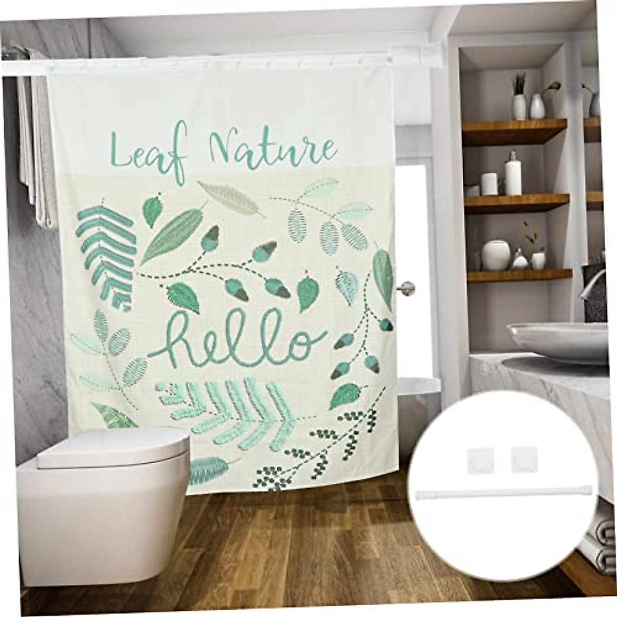 Beatifufu 1 Set telescopic rod heavy duty shower curtain rod trouser hanger adjustable shelf brackets metal curtain spring tension rod retractable rod multipurpose curtain rod window iron