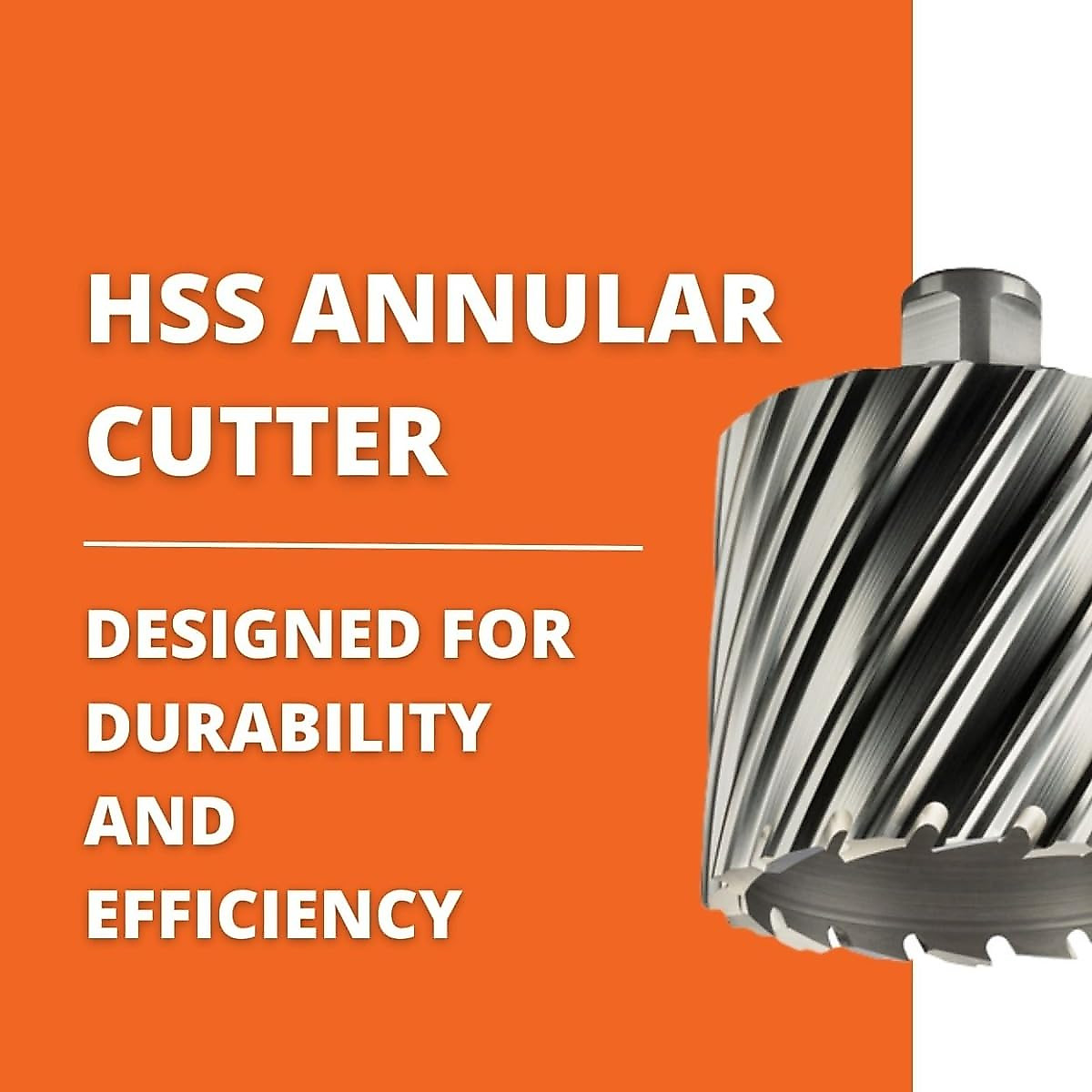 Slugger by Fein HSS Annular Cutter with Enhanced Cutting Geometry for Precision Drilling - High-Durability Steel, 2" Cutting Depth, 2-1/2" Bore Diameter, 3/4" Straight Shank - 63134635002