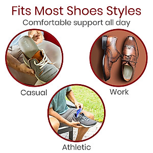 Envelop Gel Insoles for Men & Women - Shoe Inserts for Walking, Running, Hiking, Standing All Day - Cushion Soles for Heels, Arch Support, Plantar Fasciitis, Flat Feet - Fit Sneakers, Boots (1 Pair)