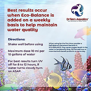 DrTim’s Aquatics Eco-Balance for Saltwater Aquariums – Multi-Strained, Supportive Probiotic Bacteria to Maintain a Balanced Fish Tank Environment-4 oz.