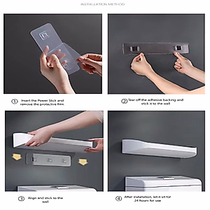 Bathroom Basket Organizer Toilet Tray Tank Topper Perfume Paper Storage Vanity Decorative Above Holder Bathroom White Long Narrow Backside(17.7 x 5.1 x 2 inch)