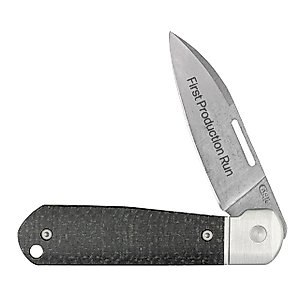 Case XX Knives First Run Highbanks Black Micarta Stonewash Satin CPM 20CV Stainless Pocket Knife
