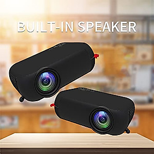 Portable Mini Projector, Home Movie Projector, Full HD 1080P Video Projector, Home Theater, Compatible with Smartphone, Tablet, Laptop, PC