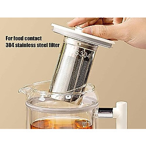 350Ml High Borosilicate Glass Health Pot Electric Kettle Flower Teapot Temperature Control ​Kettle Hot Tea Machines Appointment and Dry Boil Protection Household Multifunctional A,350Ml