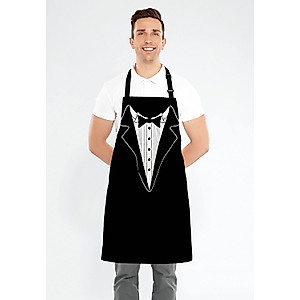 Lefolen Funny BBQ Apron Grilling Gift - Novelty Fathers Day Grilling Gift - BBQ Tuxedo Waistcoat - Barbecue Grill Gift For Men
