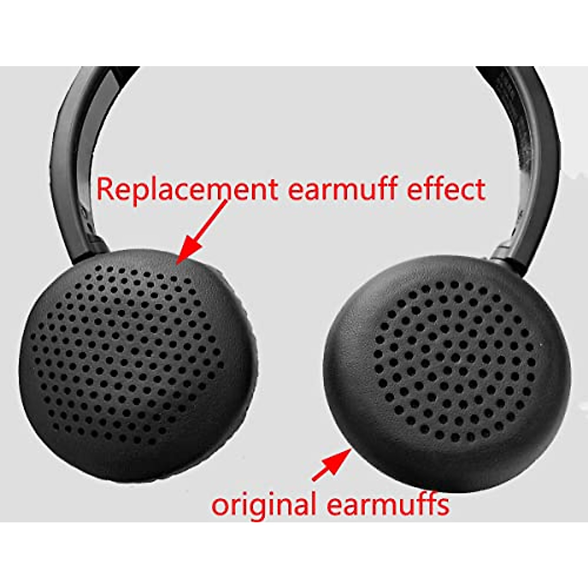 Maintenance Substitute Ear Pads Compatible with JVC HA-S20BT AHT-S28BT HA-S22W HA-S23W HA-S24W Headset Replacement Cushion (Black)
