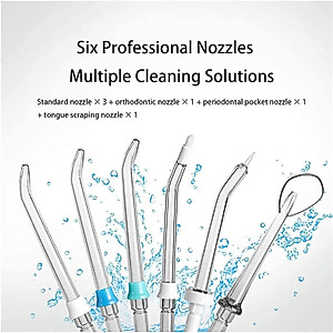 GIENEX Cordless for Teeth, 600ML Dental Oral Irrigator, Portable and Rechargeable IPX7 Waterproof Powerful Battery Life Teeth Cleaner for Home Travel, Braces and Bridges Care