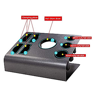 JAXPETY Versatile Tabletop Blow Dryer Holder ,Hair Tool Organizer,Hair Dryer Stand for Barber Bathroom Bedroom, Black