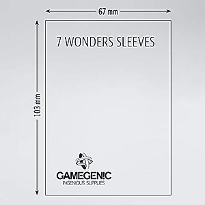 Matte Board Game Sleeves | Pack of 80 Matte Sleeves | 67 by 103 mm Card Sleeves Optimized for Use with 7 Wonders | Premium Card Protection | FFG Brown Color Code | Made by Gamegenic