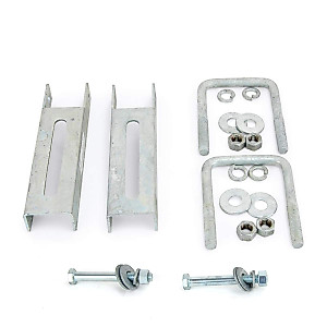 Sturdy Built (2) 8" Galvanized Vertical Bunk Bracket Kit for 3x3 Boat Trailer Cross Members