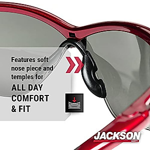 Jackson Safety SG Safety Glasses - Eye Protection for Men & Women - ANSI Z87.1 - Pack of 12 (Multiple Styles)