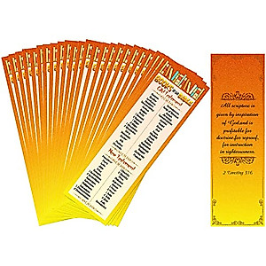 Pack of 60 Books of The Bible Bookmarks Christian Inspirational Bible Bookmark Religious Bookmarks for Readers, Kids, Teens, Men or Women Home Classroom Office Supplies, 2 x 6.5 Inches