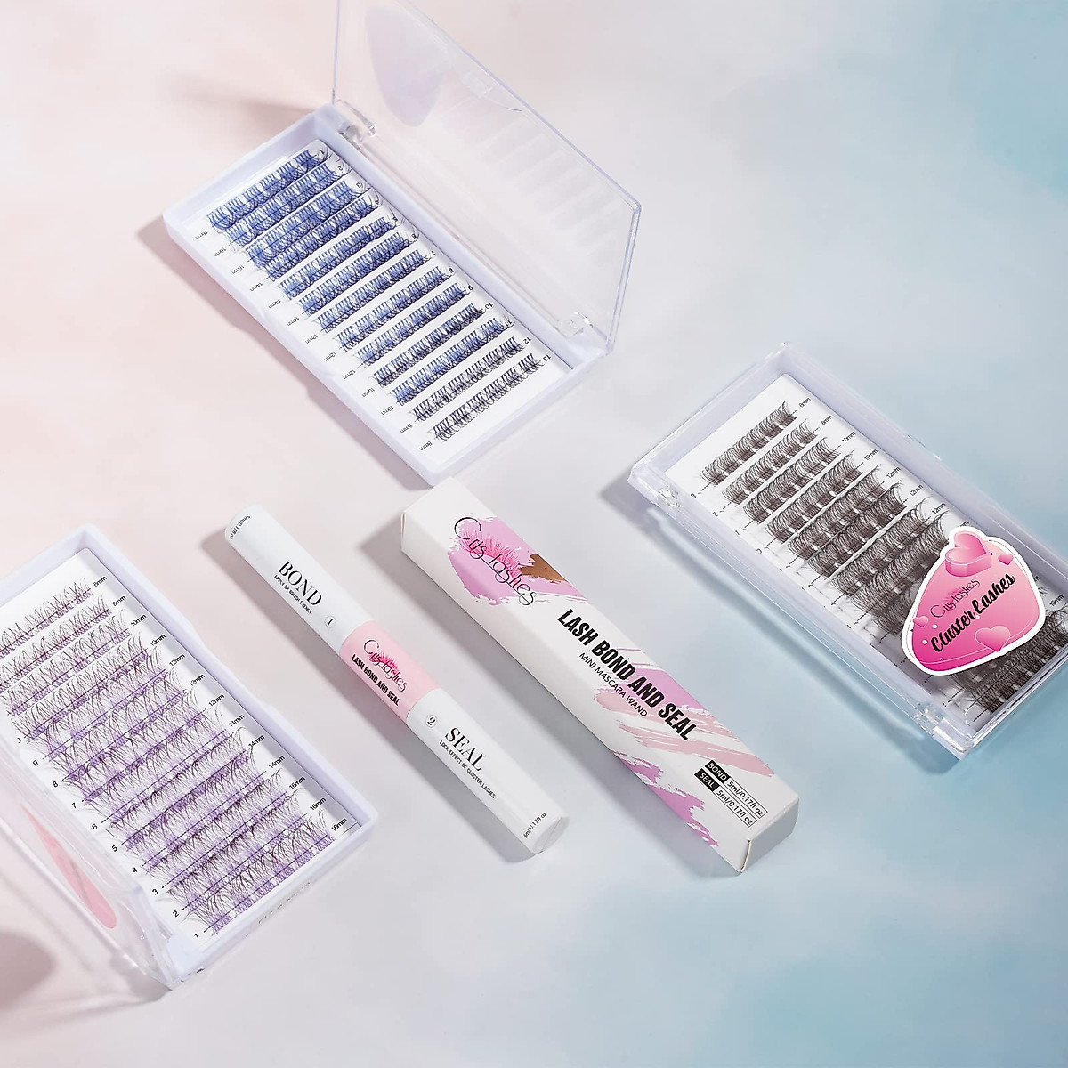 Cluster Lashes, Crislashes Lash Clusters 13 Rows Soft, DIY Eyelash Extensions, 78 PCS Resuable Cluster Eyelash Extensions at Home (F16 Mix 8-16mm-Brown)