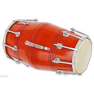 DHOLAK-DRUMS-18-BOLT-TUNED-MADE-WITH-MANGO-WOOD~HAND MADE INDIAN-KIRTAN-MANTR