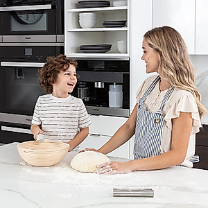 10 Inch Bread Proofing Basket Set with Stainless Steel Accessories, EQUALS BREAD Banneton Bread Proofing Basket, Whisk, Lame, Scraper, Cutter, Sifter, Liner, Bag and Stencil, Bread Baking Kit