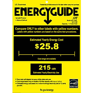 SPT UF-114W Upright Freezer, White, 1.1 Cubic Feet