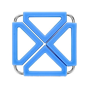 2 Pcs Folding Silicone Hot Pad Square Placemats Cork Coaster Mini Tripod Hot Pot Holder Trivet Mat Non-slip Coasters Square Bowl Mat Hot Pot Stand Heat Pad Cup Table Mat Foldable