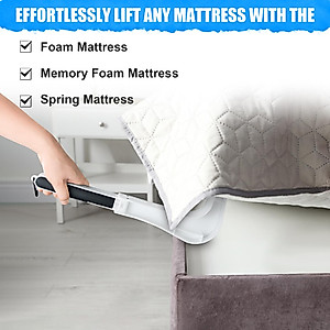 Mattress Lifting Tool Ergonomic Under Mattress Elevator For Changing Sheets Effortless Bed Making Simple Operate Mattress Lifting Tool Effortless Bed Making Ergonomic Mattress Lifter Easy Bed
