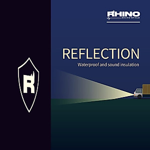 RHINO SOUND SHIELD 95 x 52 inch Soundproof Blanket, Sound Absorbing Blanket, Noise Barrier, Acoustic Sound Blanket, Application for Construction Site, Outdoor Concert, Machinery Shop