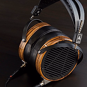 Audeze LCD-3 Over Ear Open Back Headphone Zebrano Wood Rings with New Suspension Headband