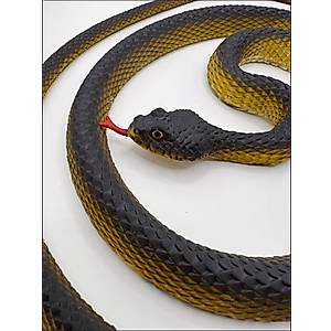 Super Realistic Rubber Brown Snake 50 Inch Long Scare Toy GET Featured by Sending Scare Video to @thescaredlife