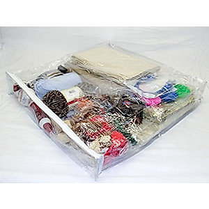 Oreh Homewares Heavy Duty Vinyl Zippered Closet Square Storage Bags (Clear) for Sweaters, Blankets, Comforters, Toys and Much More! (23" x 23" x 4") 9.2 Gallon 1-Pack