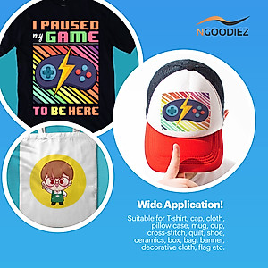 NGOODIEZ Eco Solvent Ink - Water Based Printer Ink, Fast Drying Refill Ink Bottle for Epson EcoTank, & WF Series Printers - Ideal for HTV, Vinyl Stickers, Decals, T-Shirts, Mugs (1B/1C/1Y/1M, 400ml)